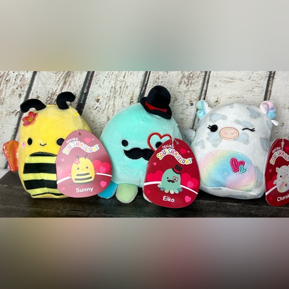Squishmallows | Toys | Squishmallows Sunny Eiko And Charaka Mini Plush Stuffed Animals New ...